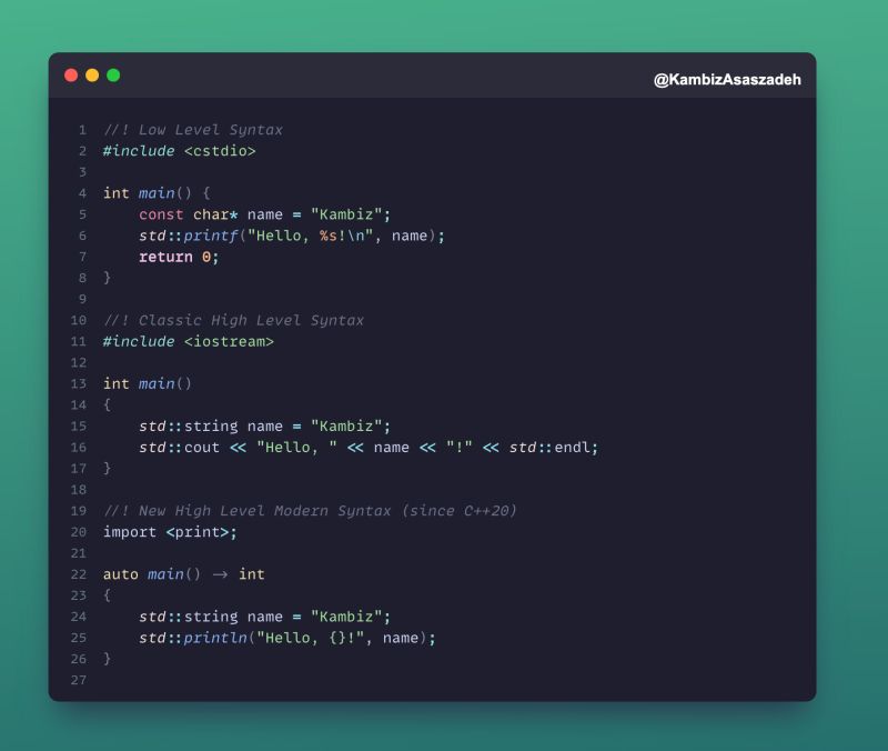 Kambiz Asadzadeh on LinkedIn: #cpp #cplusplus #cpp20 #cpp23 Kambiz Asadzadeh on LinkedIn: #cpp #cplusplus #cpp20 #cpp23