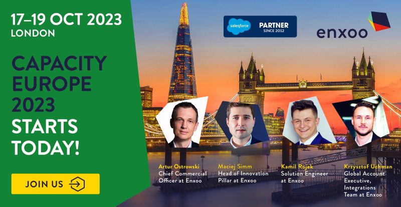 Enxoo on LinkedIn: #capacityeurope #apis #mef #enxoo #salesforce # ... Enxoo on LinkedIn: #capacityeurope #apis #mef #enxoo #salesforce # ...