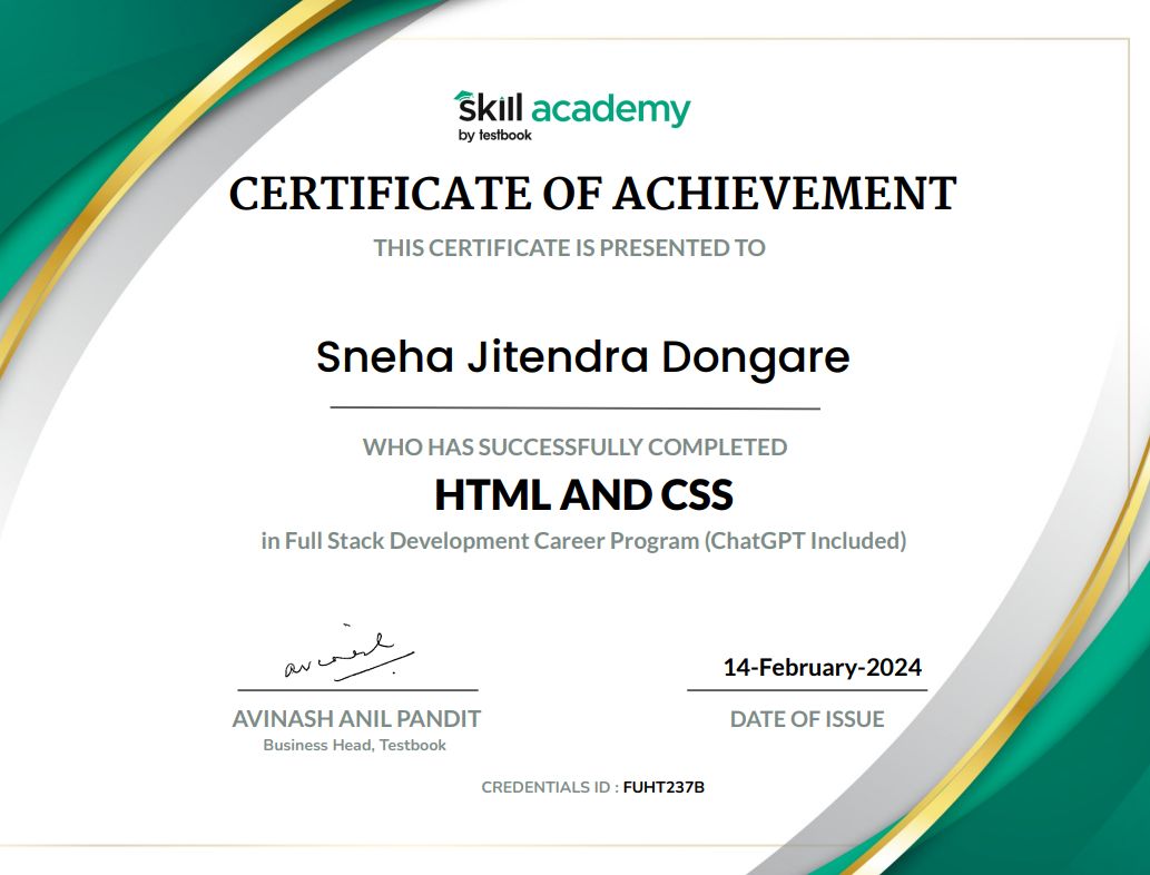 Sneha Dongare on LinkedIn: #fullstackdevelopment #html #css # ... Sneha Dongare on LinkedIn: #fullstackdevelopment #html #css # ...