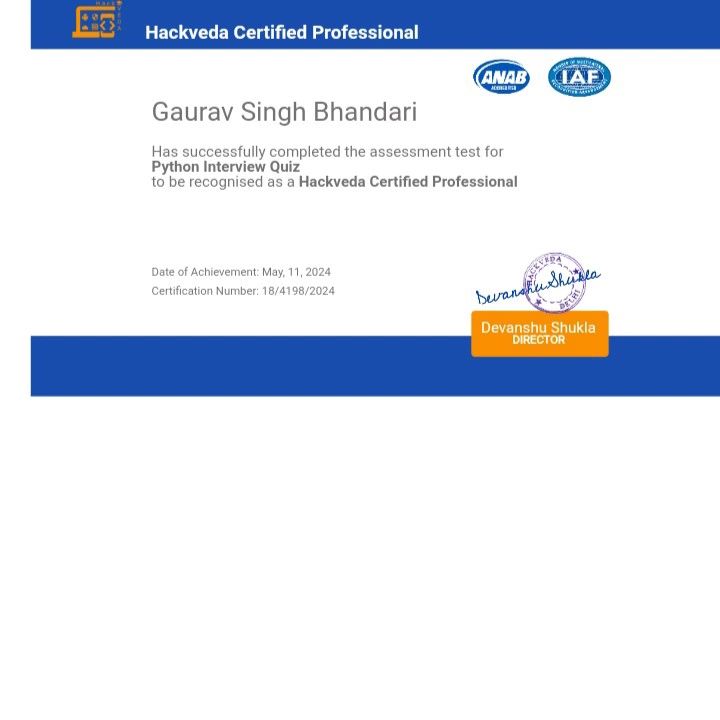 Gaurav Singh Bhandari on LinkedIn: #python #hackveda # ... Gaurav Singh Bhandari on LinkedIn: #python #hackveda # ...