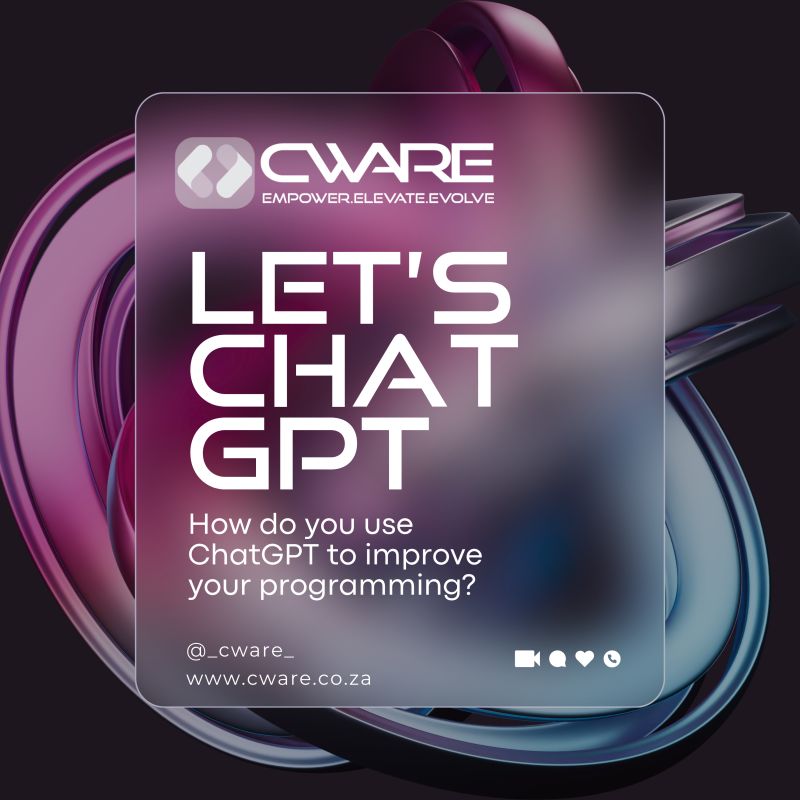 CWARE (PTY) Ltd on LinkedIn: #chatgpt #codingtips #devlife # ... CWARE (PTY) Ltd on LinkedIn: #chatgpt #codingtips #devlife # ...