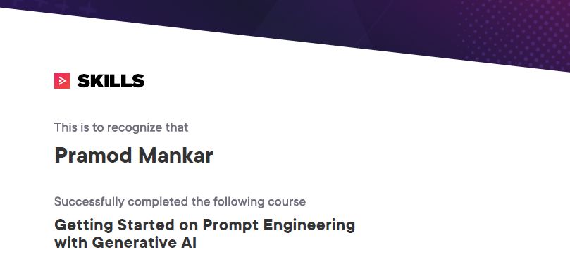 Learn prompt engineering with Genai | Pramod Mankar posted on the topic ... Learn prompt engineering with Genai | Pramod Mankar posted on the topic ...