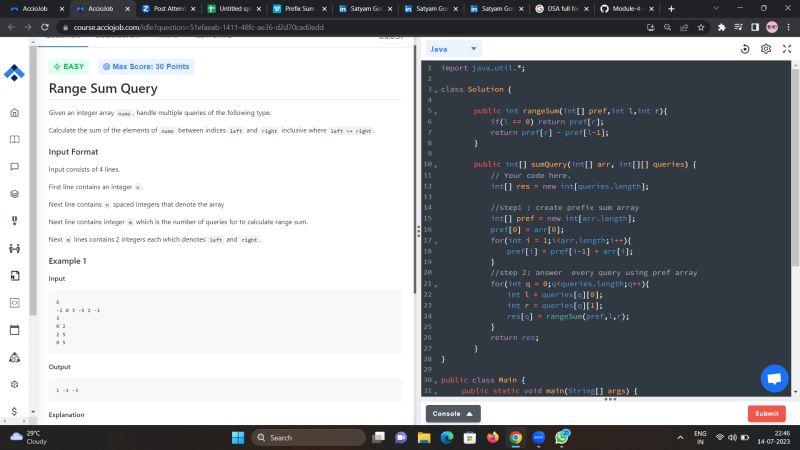 Satyam Goswami on LinkedIn: #100daysofcodechallenge #leetcode #acciojob ... Satyam Goswami on LinkedIn: #100daysofcodechallenge #leetcode #acciojob ...
