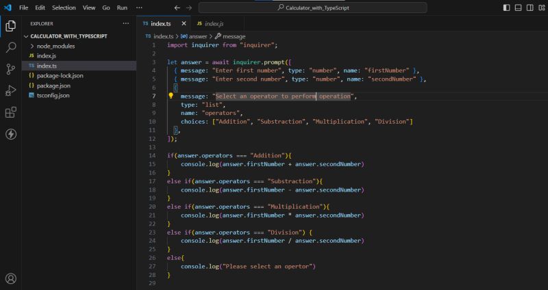 Muhammad Hassan on LinkedIn: #typescript #typescript #cli # ... Muhammad Hassan on LinkedIn: #typescript #typescript #cli # ...