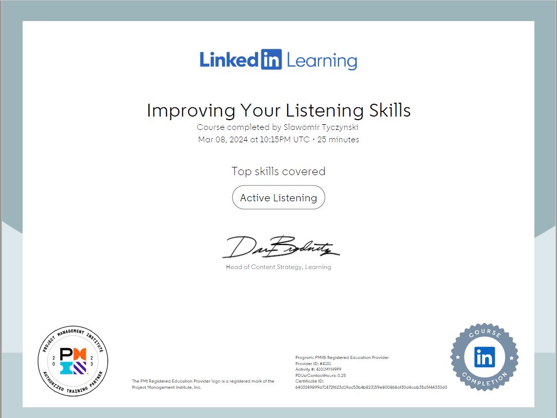Slawek Tyczynski posted on LinkedIn Slawek Tyczynski posted on LinkedIn