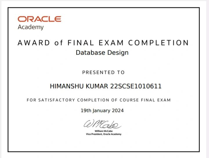 Himanshu Kumar on LinkedIn: #oracle #oracle #participant #certificate # ... Himanshu Kumar on LinkedIn: #oracle #oracle #participant #certificate # ...