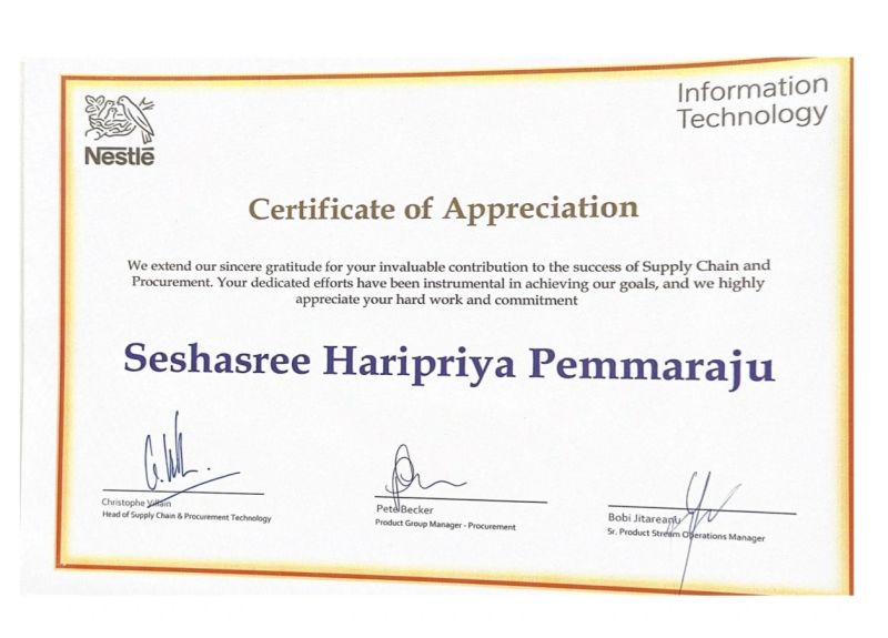 Seshasree haripriya Pemmaraju on LinkedIn: Hello connections !!! I am ... Seshasree haripriya Pemmaraju on LinkedIn: Hello connections !!! I am ...