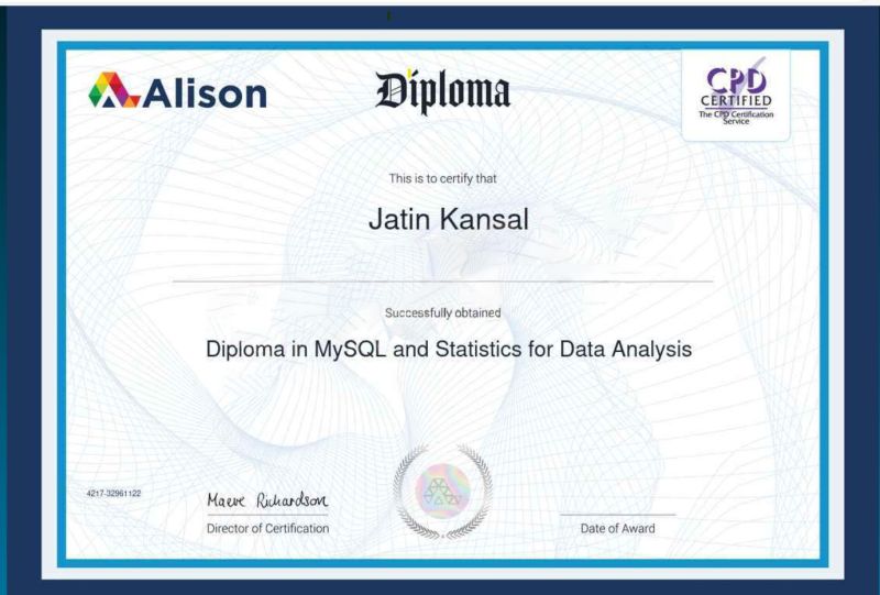 Jatin Kansal on LinkedIn: #alison #alison #sql #dsa #hustle Jatin Kansal on LinkedIn: #alison #alison #sql #dsa #hustle