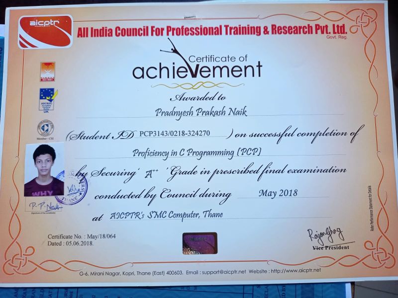 PRADNYESH NAIK on LinkedIn: #programming #c #pcp PRADNYESH NAIK on LinkedIn: #programming #c #pcp