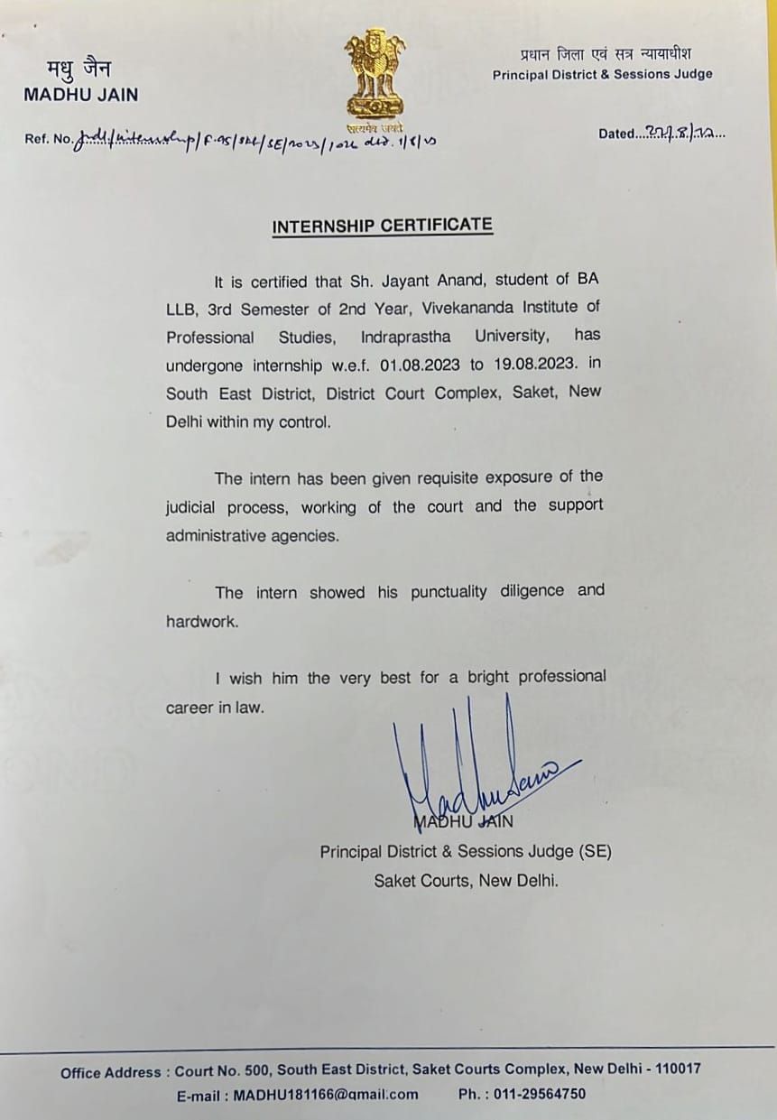 Jayant Anand on LinkedIn: #judicialinternship #indianlaw #ruleoflaw # ... Jayant Anand on LinkedIn: #judicialinternship #indianlaw #ruleoflaw # ...