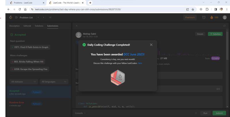 Akshay Saini on LinkedIn: #leetcode2023 #problemsolving Akshay Saini on LinkedIn: #leetcode2023 #problemsolving