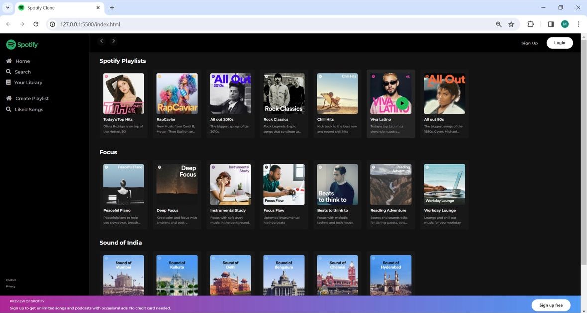 Madina Dosani on LinkedIn: #html #css #webdevelopment #spotifyclone Madina Dosani on LinkedIn: #html #css #webdevelopment #spotifyclone