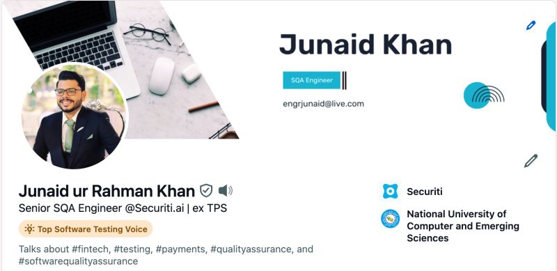 Junaid ur Rahman Khan on LinkedIn: #softwaretesting #linkedinbadge # ... Junaid ur Rahman Khan on LinkedIn: #softwaretesting #linkedinbadge # ...