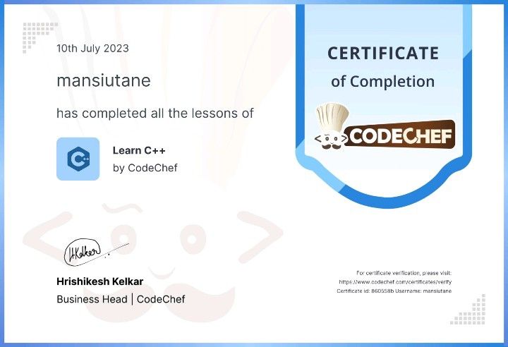 Mansi Utane on LinkedIn: #cpp #codechef #building #codingpractices # ... Mansi Utane on LinkedIn: #cpp #codechef #building #codingpractices # ...