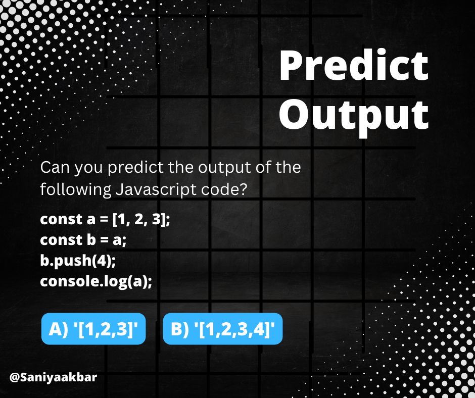 Saniya Akbar on LinkedIn: #javascriptchallenge #interviewpreparation # ... Saniya Akbar on LinkedIn: #javascriptchallenge #interviewpreparation # ...