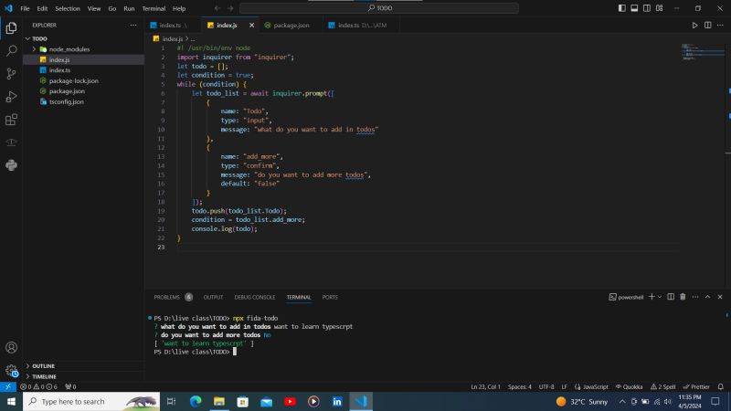 Rooh Din on LinkedIn: A simple Todo_List with typescript npm Command ... Rooh Din on LinkedIn: A simple Todo_List with typescript npm Command ...