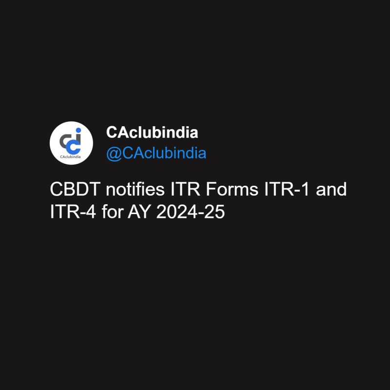 CAclubindia on LinkedIn: #cbdt #incometax CAclubindia on LinkedIn: #cbdt #incometax