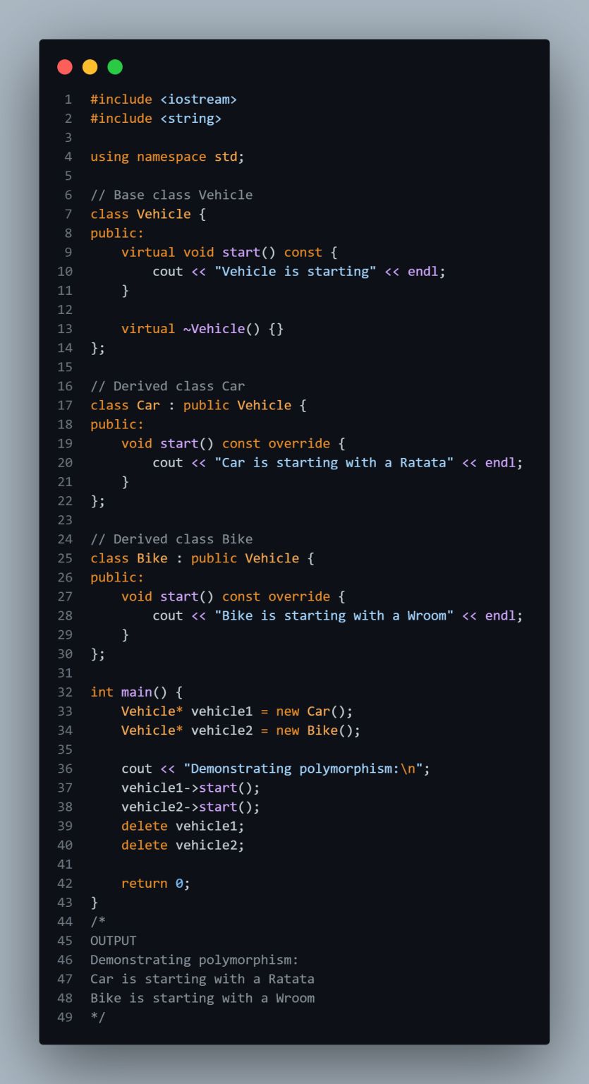 Nithin E on LinkedIn: #cplusplus #oop #polymorphism #exceptionhandling ... Nithin E on LinkedIn: #cplusplus #oop #polymorphism #exceptionhandling ...