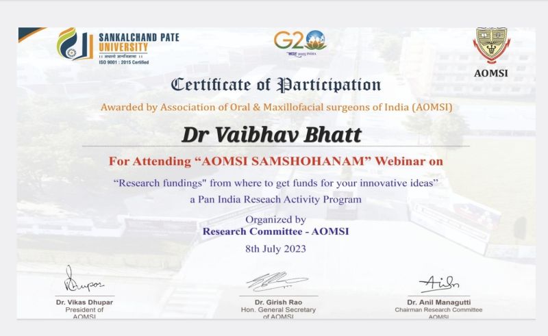 Dr vaibhav bhatt on LinkedIn: research activities Dr vaibhav bhatt on LinkedIn: research activities