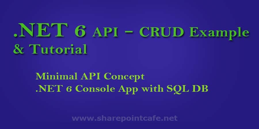 DotNetCode on LinkedIn: .NET 6 CRUD API Example and Tutorial ... DotNetCode on LinkedIn: .NET 6 CRUD API Example and Tutorial ...