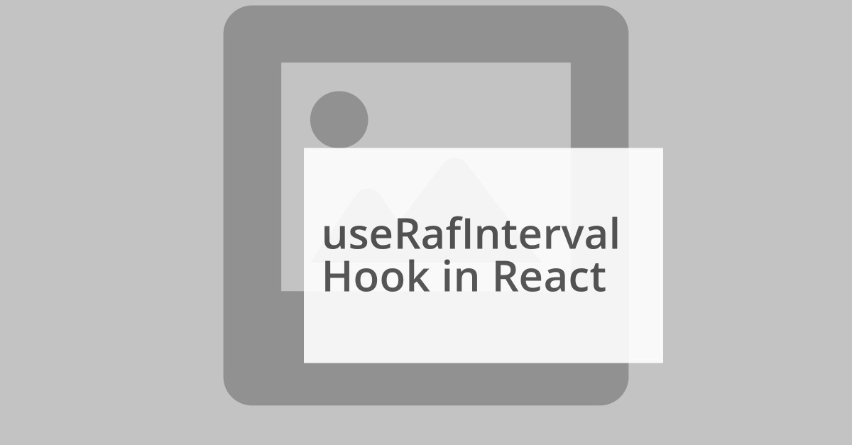 React Jobs on LinkedIn: useRafInterval Hook in React React Jobs on LinkedIn: useRafInterval Hook in React