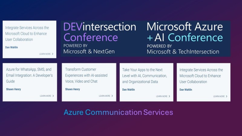 DotNetCode on LinkedIn: Azure Communication Services at DEVintersection ... DotNetCode on LinkedIn: Azure Communication Services at DEVintersection ...