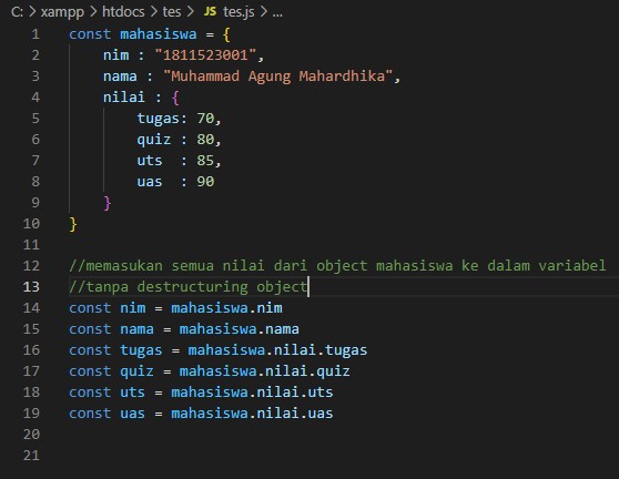 Muhammad Agung Mahardhika on LinkedIn: Destructuring assignment pada ... Muhammad Agung Mahardhika on LinkedIn: Destructuring assignment pada ...