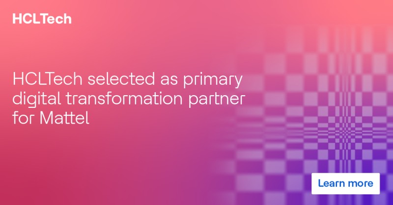 Eddie Gibson on LinkedIn: HCLTech Selected as Mattel’s Primary Digital ... Eddie Gibson on LinkedIn: HCLTech Selected as Mattel’s Primary Digital ...
