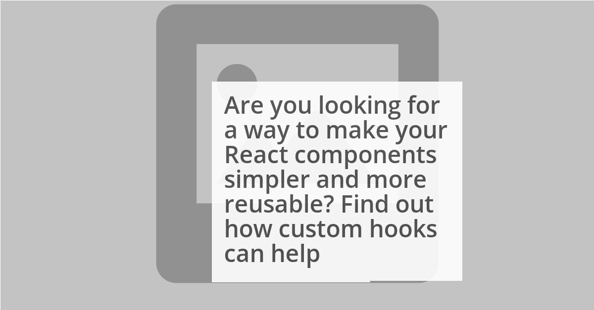 React Jobs on LinkedIn: Creating Custom Hooks in React React Jobs on LinkedIn: Creating Custom Hooks in React
