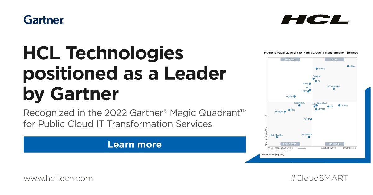 HCLTech on LinkedIn: HCL Technologies Named Gartner® Magic Quadrant ... HCLTech on LinkedIn: HCL Technologies Named Gartner® Magic Quadrant ...