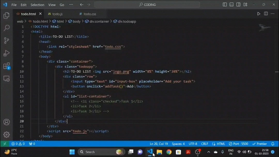 Mayur Gupta on LinkedIn: Task 1 completed TO-DO LIST using html, css ... Mayur Gupta on LinkedIn: Task 1 completed TO-DO LIST using html, css ...