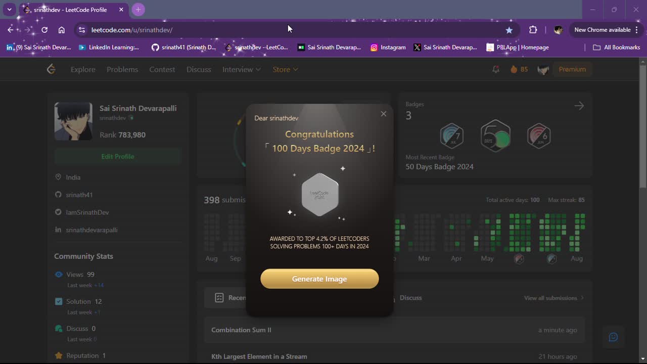 Sai Srinath Devarapalli on LinkedIn: #100daysofcode #leetcode # ... Sai Srinath Devarapalli on LinkedIn: #100daysofcode #leetcode # ...