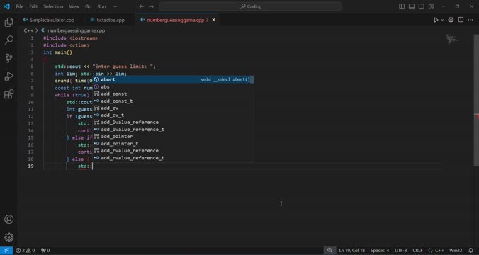 Sunny Kumar on LinkedIn: #codsoft #cplusplus #learningjourney #internship Sunny Kumar on LinkedIn: #codsoft #cplusplus #learningjourney #internship