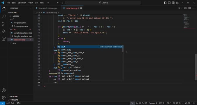 Sunny Kumar on LinkedIn: #codsoft #cplusplus #learningjourney #internship Sunny Kumar on LinkedIn: #codsoft #cplusplus #learningjourney #internship