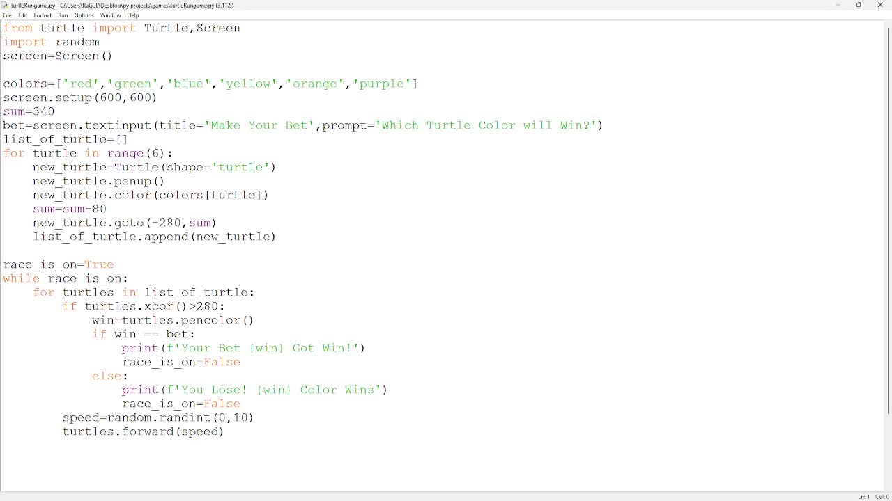 Ragul K on LinkedIn: #100daysofcode #python #turtlegraphics #learningnew Ragul K on LinkedIn: #100daysofcode #python #turtlegraphics #learningnew