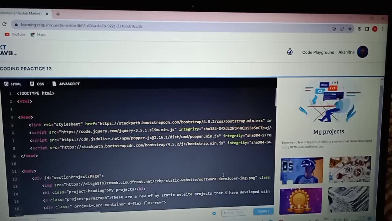 Completed static webpage coding challenge | AKSHITHA KATAM posted on ... Completed static webpage coding challenge | AKSHITHA KATAM posted on ...
