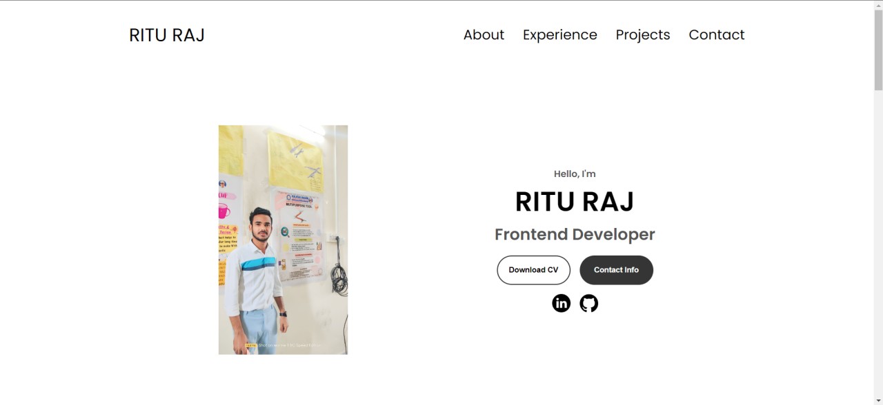 Ritu Raj on LinkedIn: #bharatintern #portfoliowebsites #webdevelopmment Ritu Raj on LinkedIn: #bharatintern #portfoliowebsites #webdevelopmment