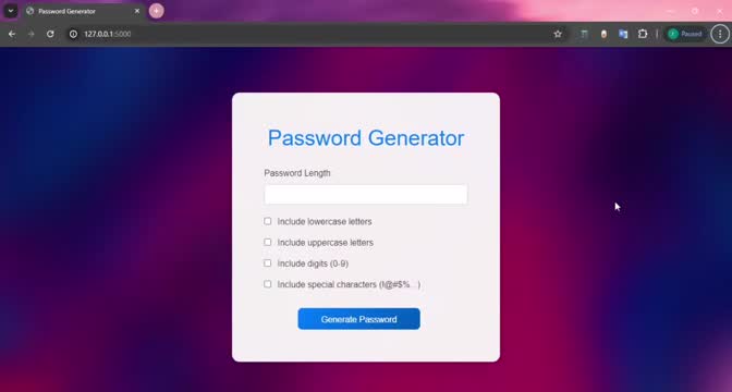 Sylvester Roshan on LinkedIn: #flask #python #password #generator Sylvester Roshan on LinkedIn: #flask #python #password #generator