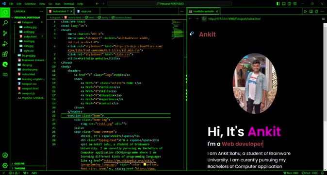 Ankit Sahu on LinkedIn: Made my First Portfolio website, just a basic ... Ankit Sahu on LinkedIn: Made my First Portfolio website, just a basic ...