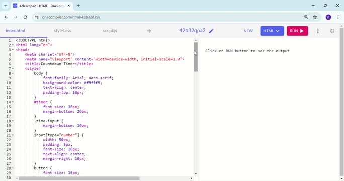 Kavya Kanna on LinkedIn: #html #webdesign #task2 #countdowntimer # ... Kavya Kanna on LinkedIn: #html #webdesign #task2 #countdowntimer # ...