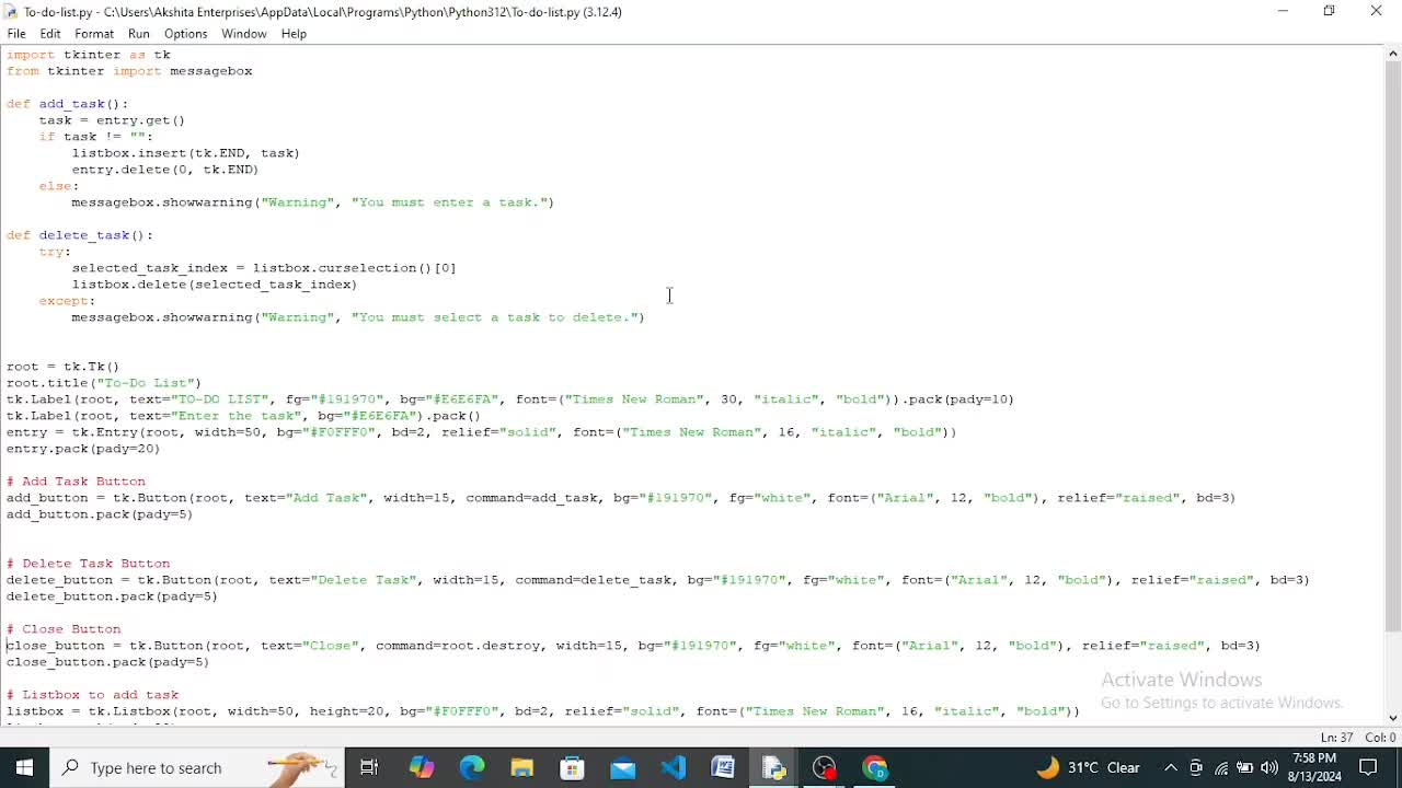 DEEPA LAKSHMI RAVI on LinkedIn: #python #tkinter #codsoft #learning # ... DEEPA LAKSHMI RAVI on LinkedIn: #python #tkinter #codsoft #learning # ...