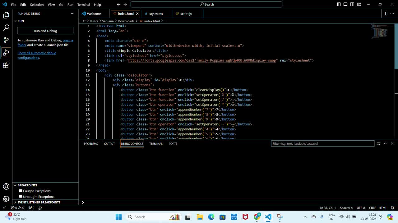Sanjana Gorle on LinkedIn: InternPe simple calculator using html css js Sanjana Gorle on LinkedIn: InternPe simple calculator using html css js