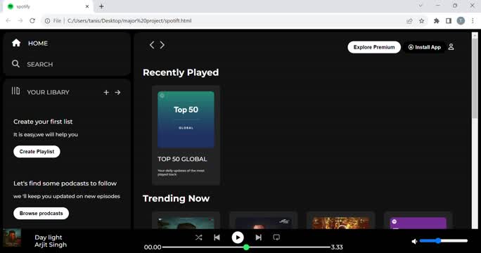 Tanish Grover on LinkedIn: Spotify clone using HTML AND CSS only. Tanish Grover on LinkedIn: Spotify clone using HTML AND CSS only.