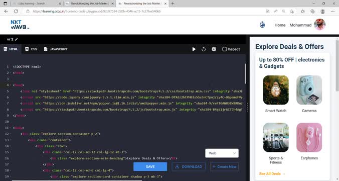Jaleel Mohammad on LinkedIn: #day3 #html #css #bootstrap #nxtwave #ccbp ... Jaleel Mohammad on LinkedIn: #day3 #html #css #bootstrap #nxtwave #ccbp ...