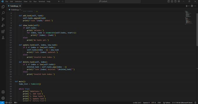SATHYA S on LinkedIn: #codsoft #pythonprogramming #todolist #internship SATHYA S on LinkedIn: #codsoft #pythonprogramming #todolist #internship