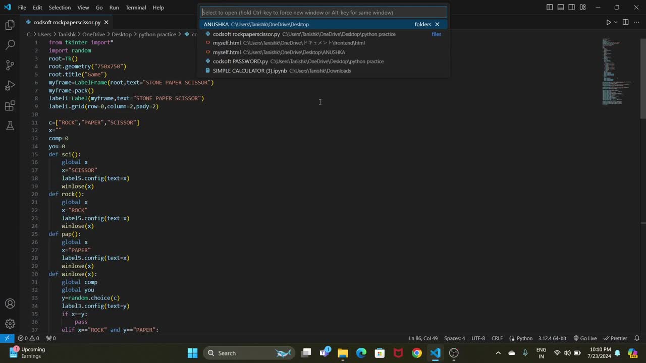 Tanishk Tripathi on LinkedIn: #codsoft #python Tanishk Tripathi on LinkedIn: #codsoft #python