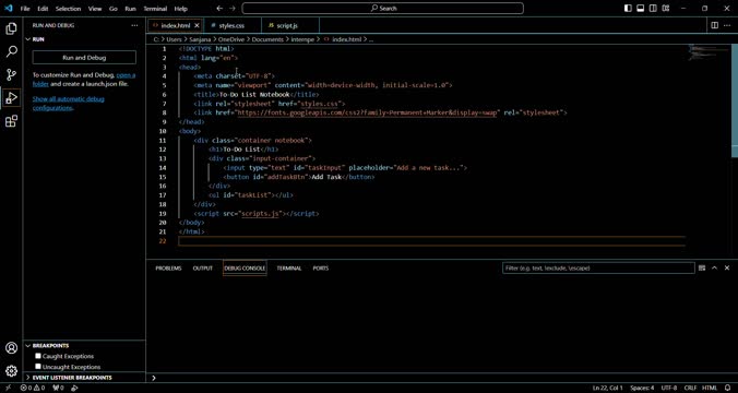 Sanjana Gorle on LinkedIn: InternPe to do list using HTML, CSS, JS Sanjana Gorle on LinkedIn: InternPe to do list using HTML, CSS, JS