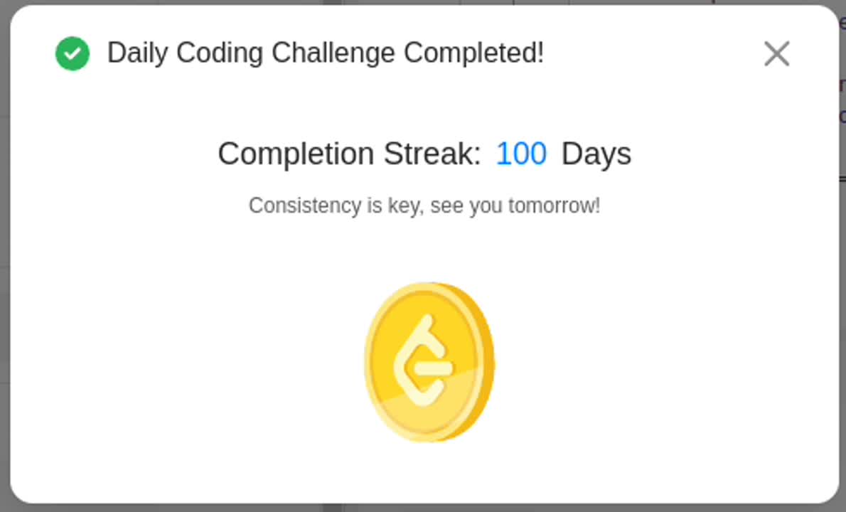 Andrei Germanov on LinkedIn: Reached a 100-day streak in LeetCode today ... Andrei Germanov on LinkedIn: Reached a 100-day streak in LeetCode today ...