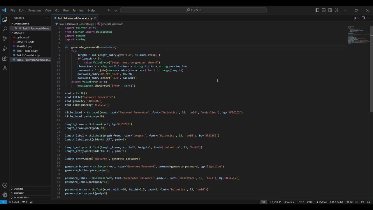 Shakthi Santhanam on LinkedIn: #internship #codsoft #pythonprogramming ... Shakthi Santhanam on LinkedIn: #internship #codsoft #pythonprogramming ...