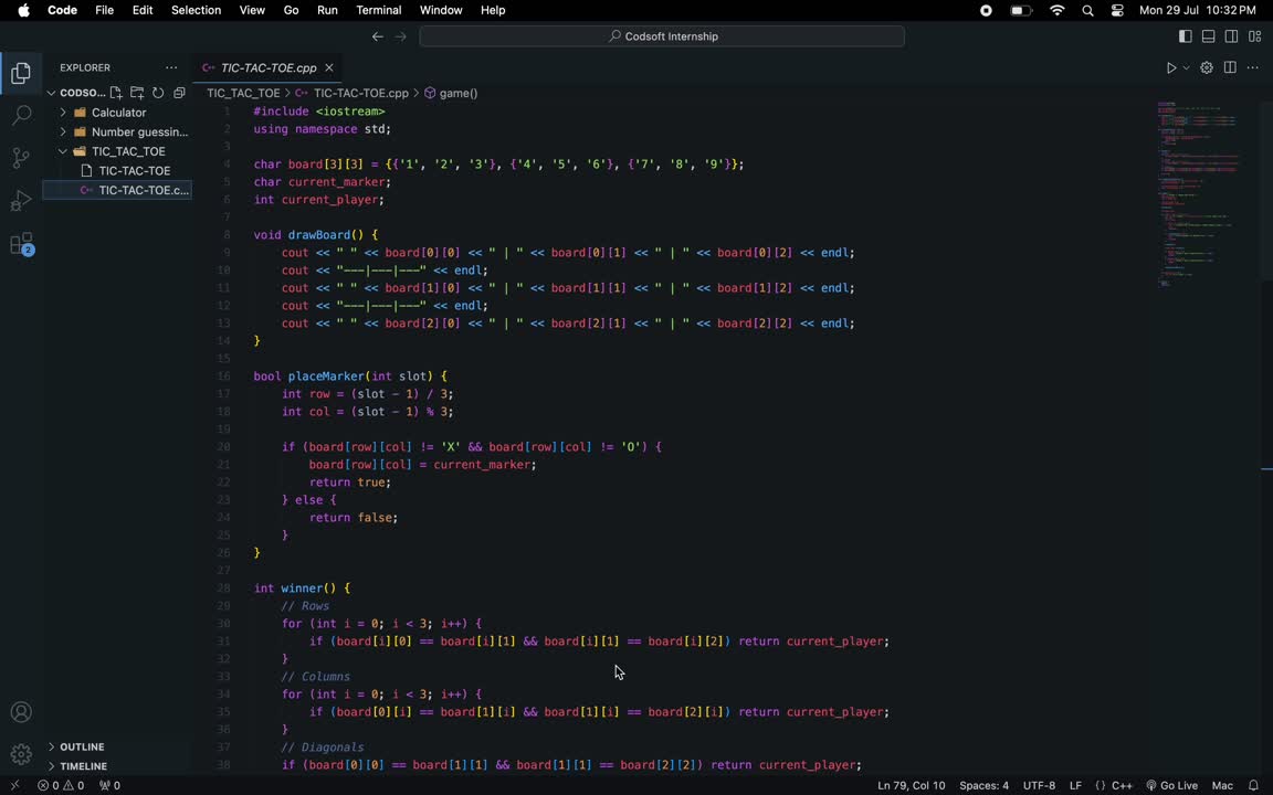 MAYUR KOTWAL on LinkedIn: #codsoft #cplusplus #tictactoe # ... MAYUR KOTWAL on LinkedIn: #codsoft #cplusplus #tictactoe # ...